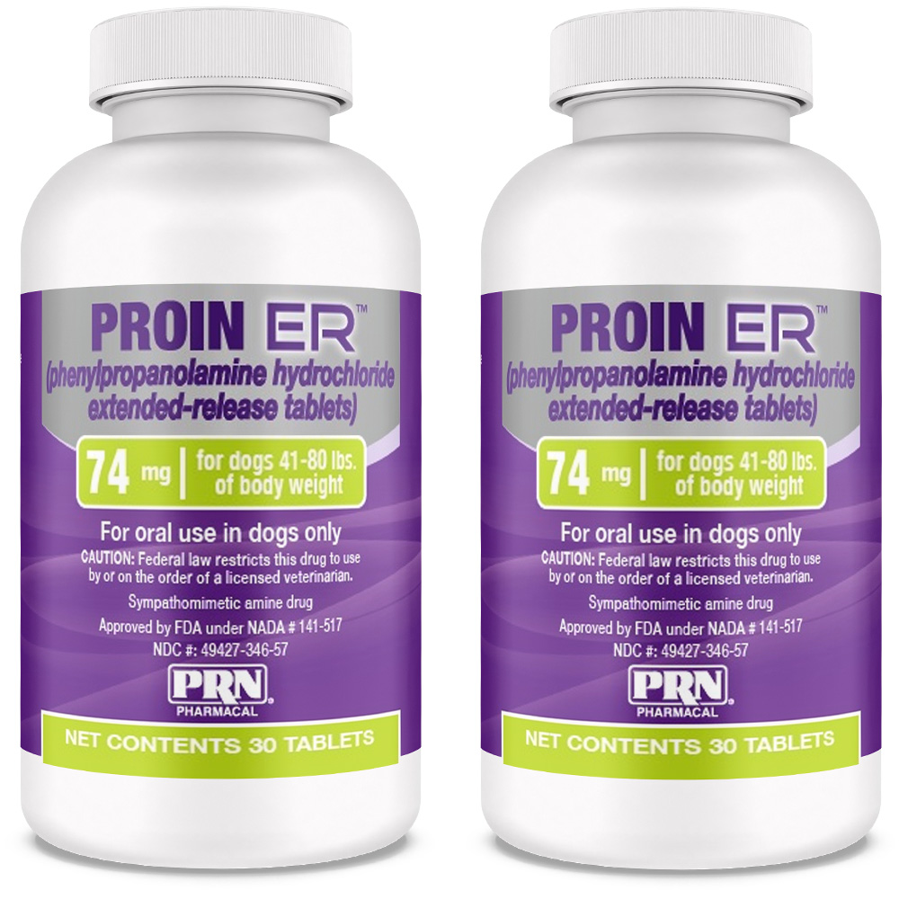 Proin ER for Dogs - phenylpropanolamine hydrochloride - 74mg (60 ...