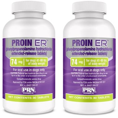 Proin ER for Dogs - phenylpropanolamine hydrochloride - 74mg (60 ...
