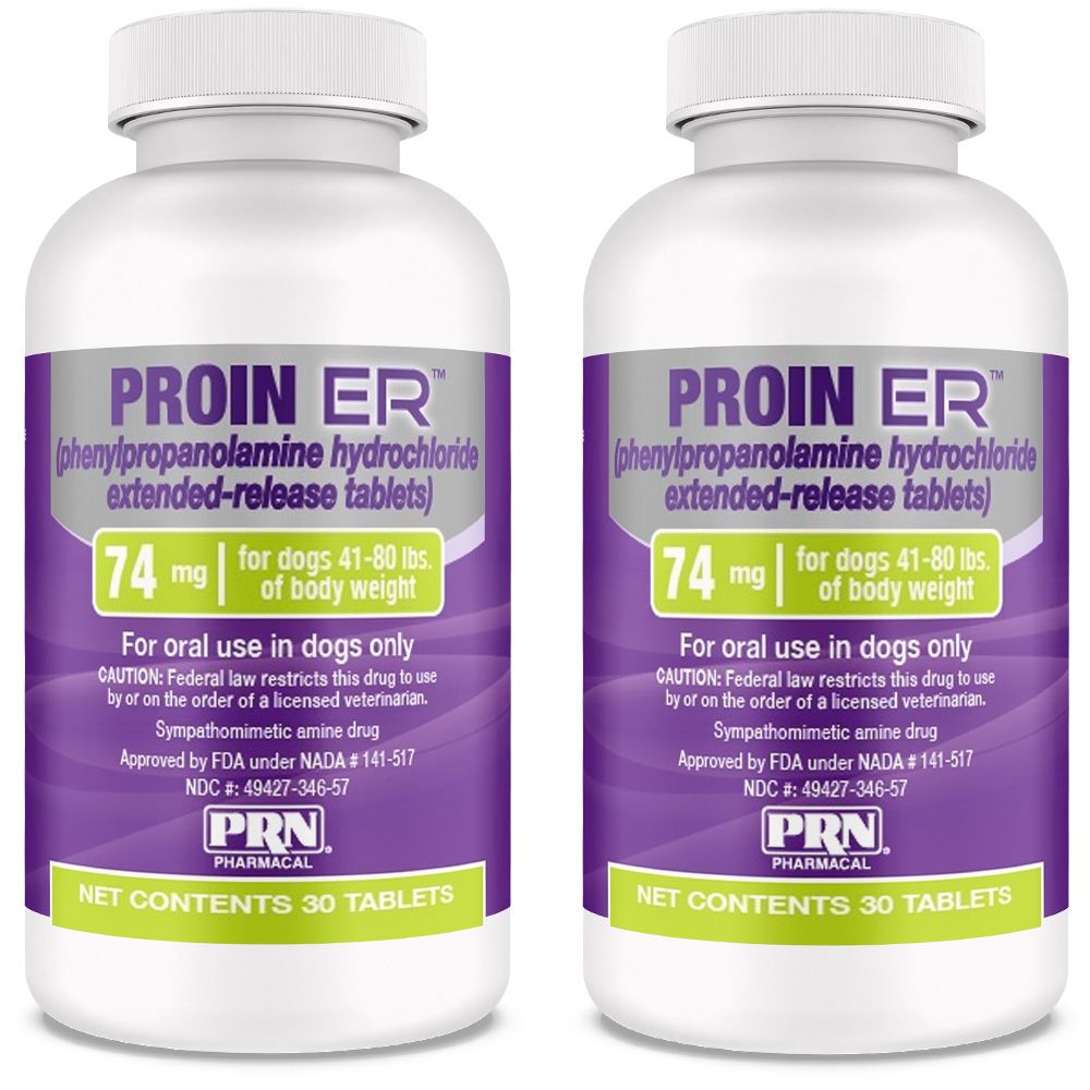 Proin ER for Dogs - phenylpropanolamine hydrochloride - 74mg (60 ...