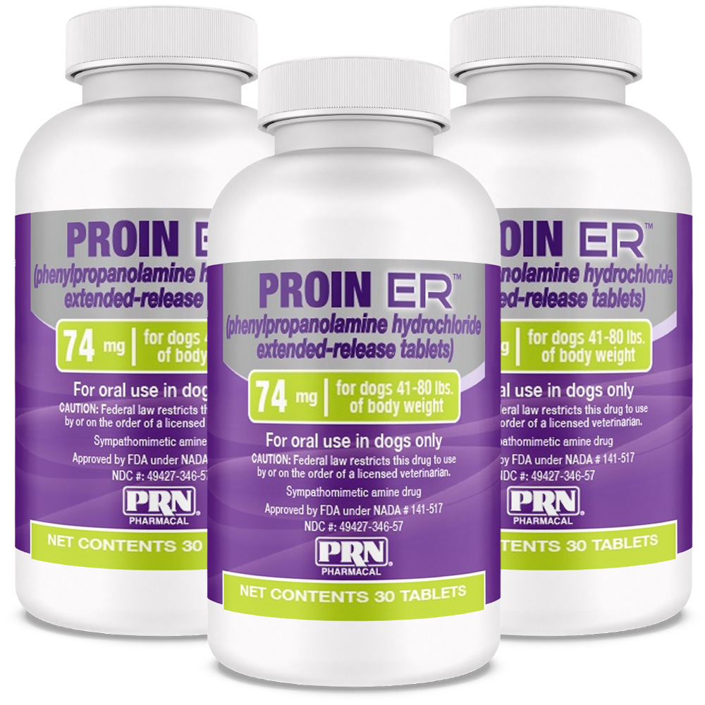 Proin ER for Dogs - phenylpropanolamine hydrochloride - 74mg (90 ...