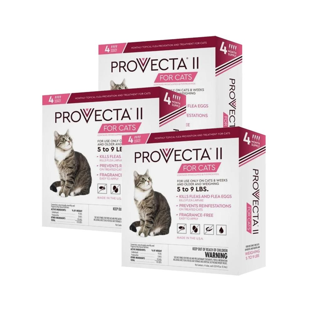 Provecta II for Cats 8 Weeks and Older and 5 to 9 Pounds, Red Label, 12 ...