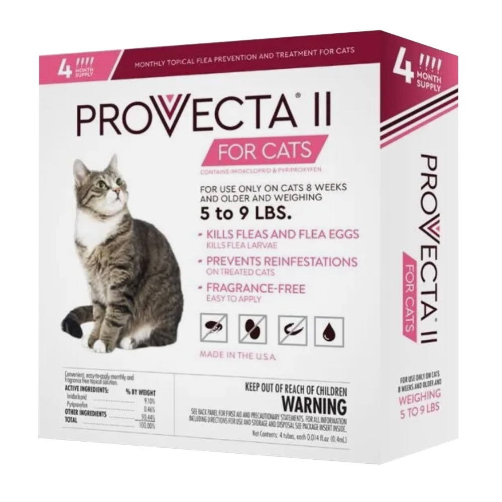 Provecta II for Cats 8 Weeks and Older and 5 to 9 Pounds, Red Label, 4 ...