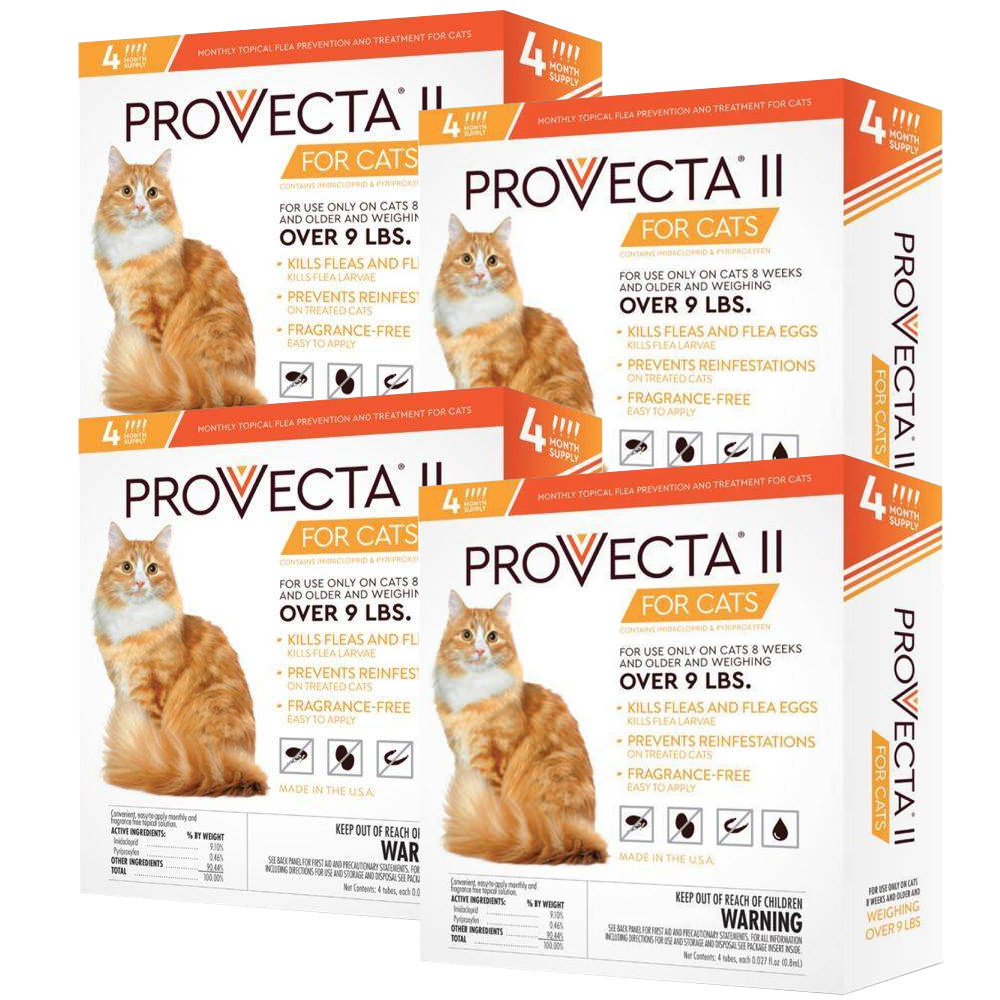 Provecta II for Cats 8 Weeks and Older and Over 9 Pounds, Orange Label ...