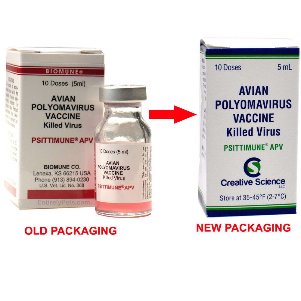 PSITTIMUNE APV Biomune Avian Polyomavirus Vaccine for Birds (5 mL) | On ...
