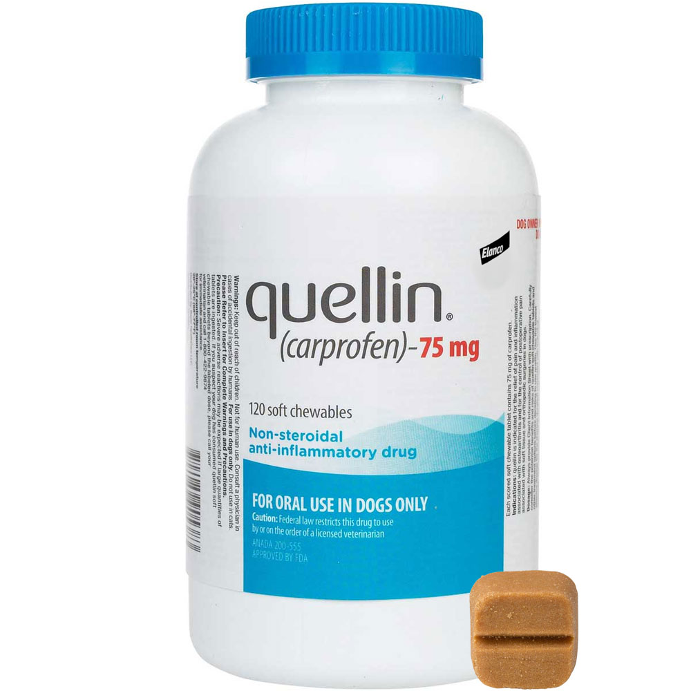 Quellin for Dogs - 75mg (120 Soft Chewables) - [Pain & Inflammation ...