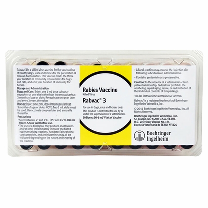 Rabvac 3 (50 Doses) | On Sale | EntirelyPets Rx