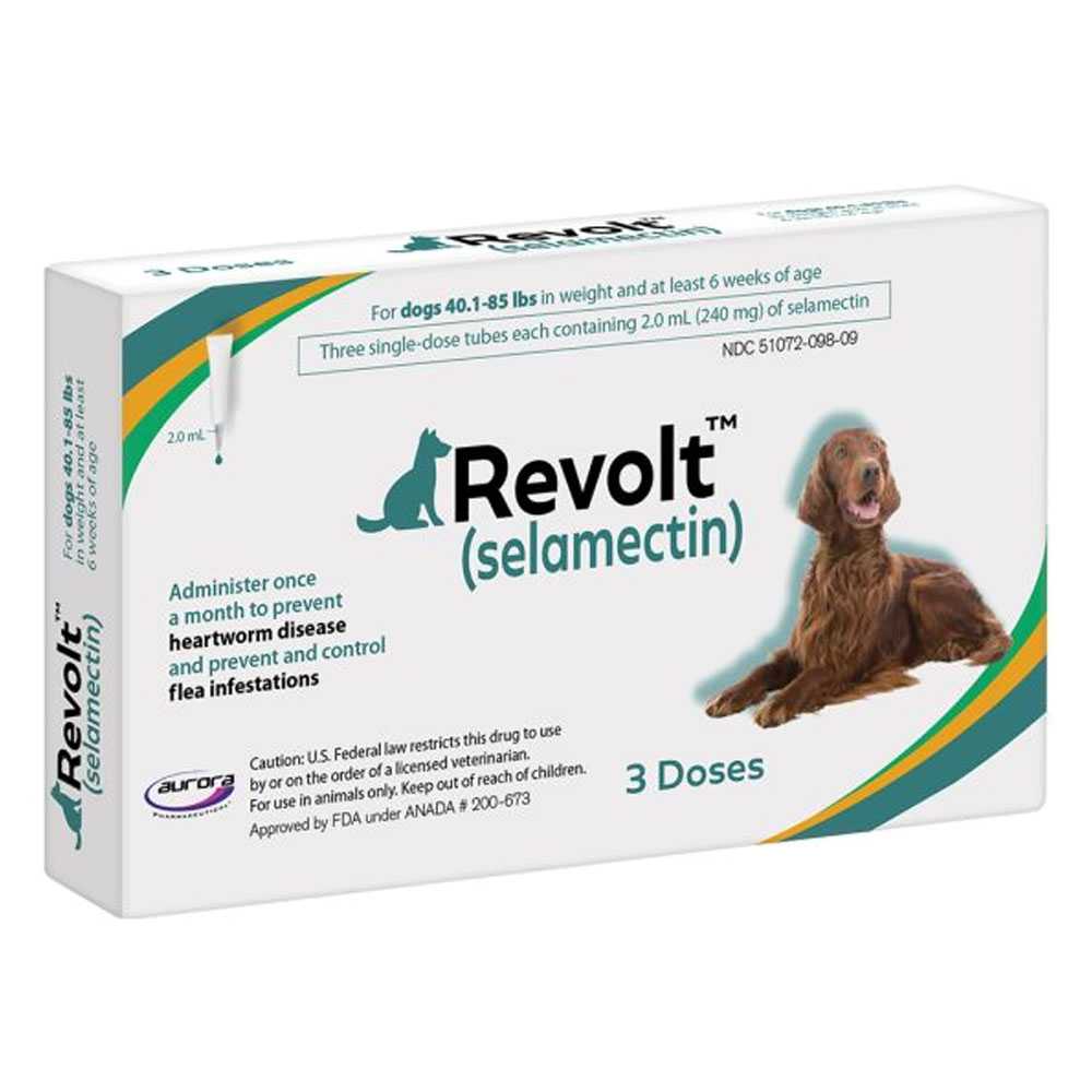 Revolt Topical Solution for Dogs 40.1-85 lbs (1 Dose) - [Flea & Tick ...