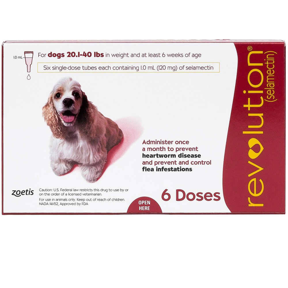 Revolution for Dogs, 20.1-40 lbs (1 Dose) | On Sale | EntirelyPets Rx