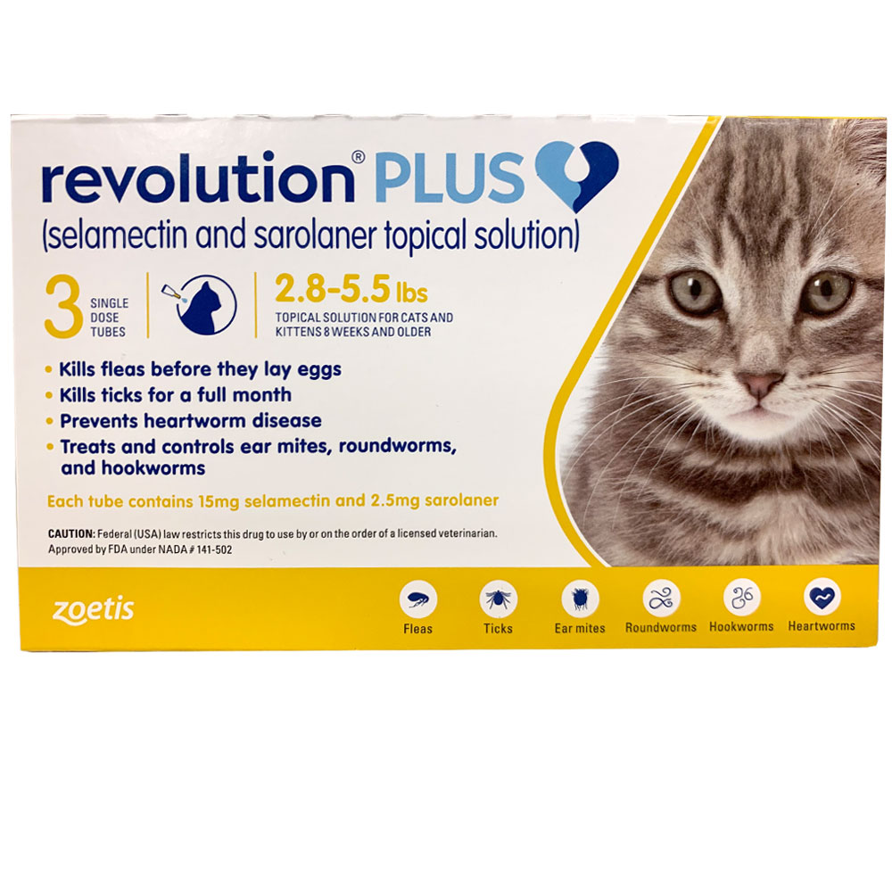 Revolution Plus Gold for Cats 2.8 to 5.5 lb (3 month) | On Sale ...