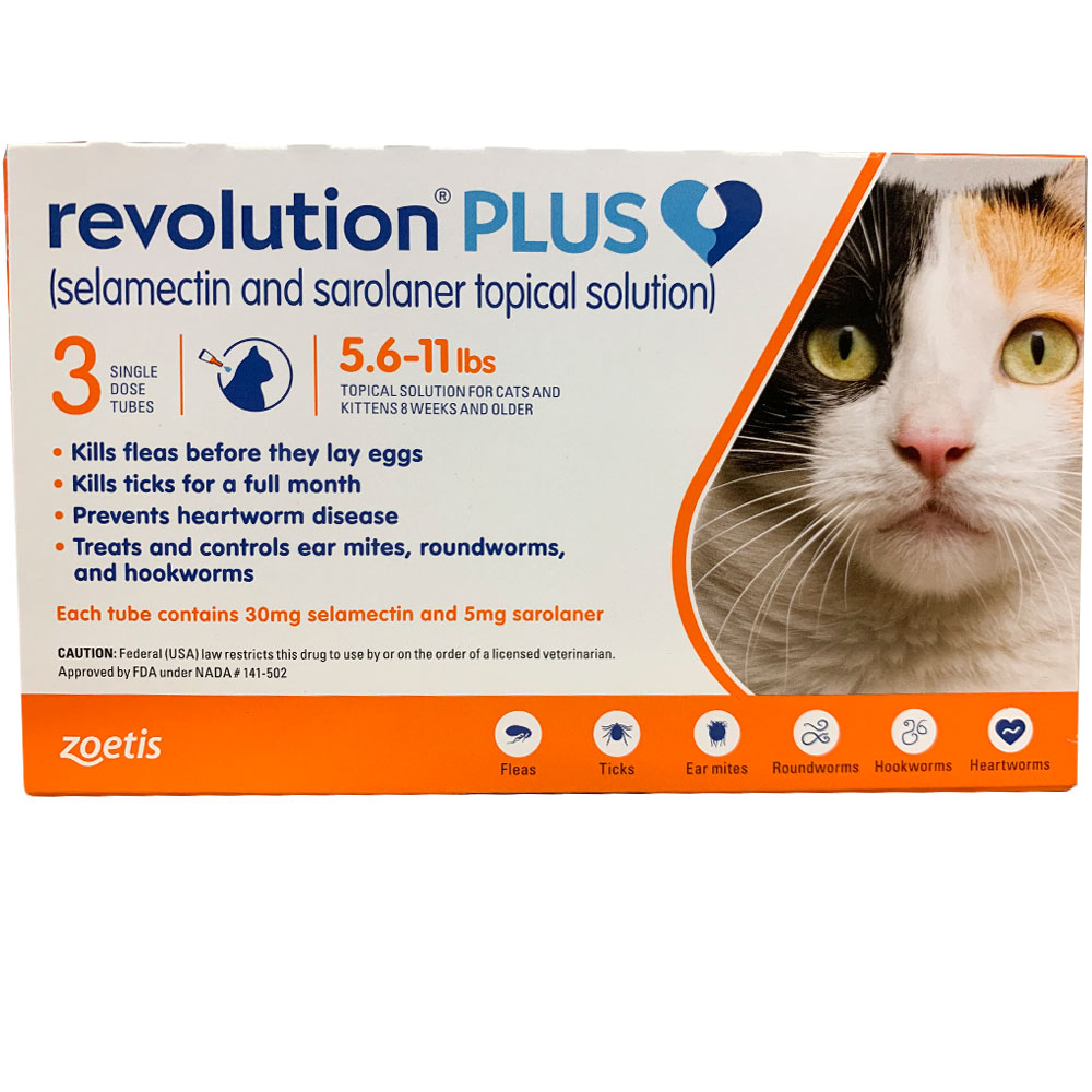 Revolution Plus Orange for Cats 5.6 to 11 lb (3 month) | On Sale ...