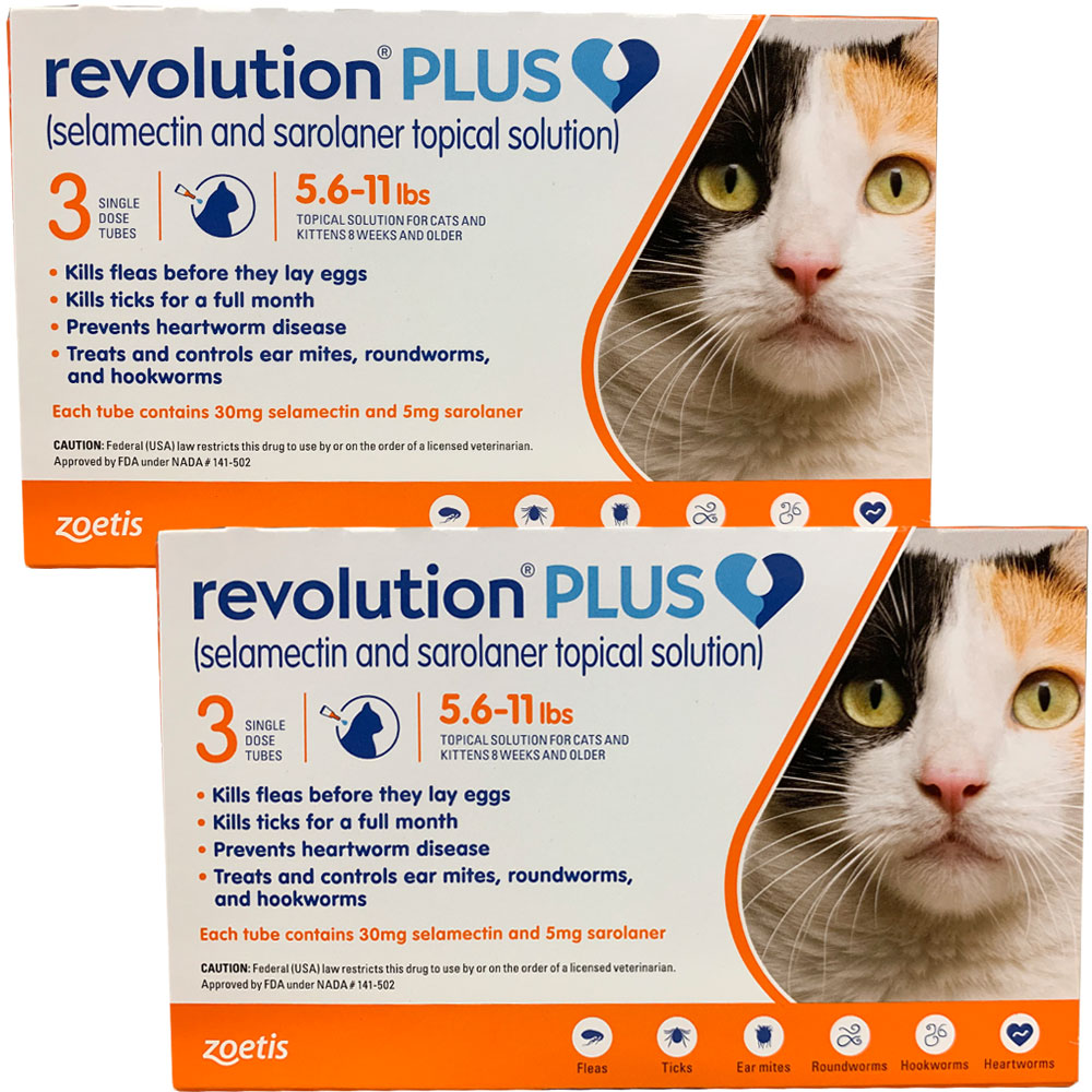 Revolution Plus Orange for Cats 5.6 to 11 lb (6 month) | On Sale ...