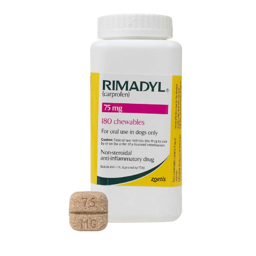 Rimadyl (Carprofren) 75 mg, 180 Chewable Tablets | On Sale ...