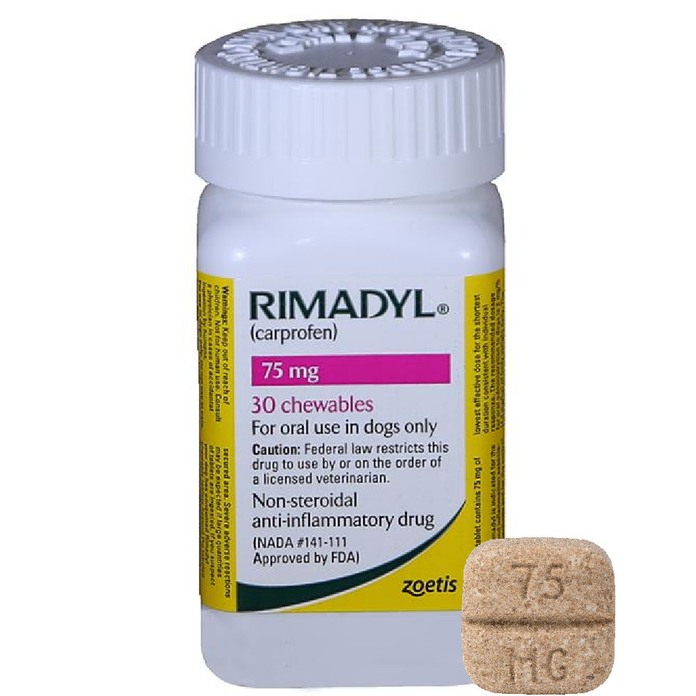 Rimadyl 75 mg, 30 Chewable Tablets | EntirelyPets Rx