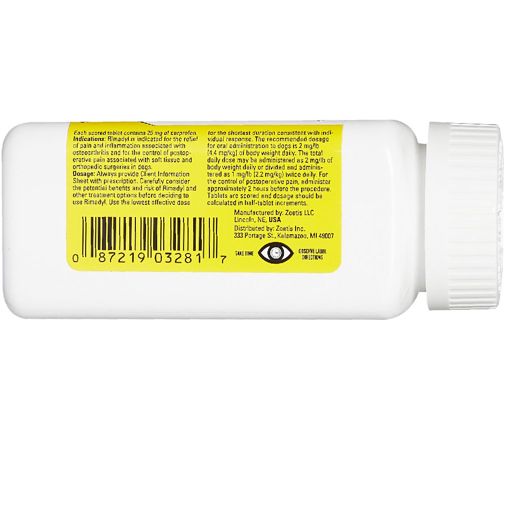 Rimadyl 25 mg, 30 Chewable Tablets | EntirelyPets Rx