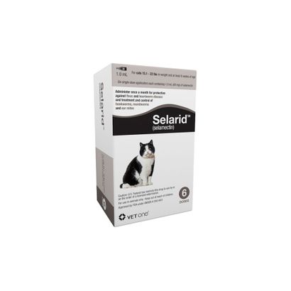 Selarid (selamectin) for Large Cats - 6 Doses (15.1-22 lbs) | On Sale ...