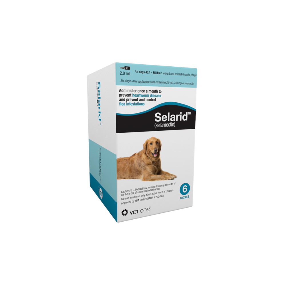 Selarid (selamectin) for Large Dogs - 6 Doses (40.1-85 lbs) | On Sale ...