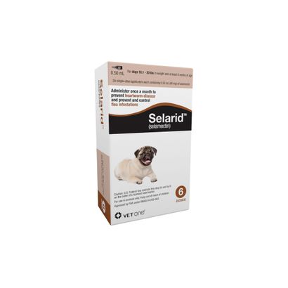 Selarid (selamectin) for Small Dogs - 6 Doses (10.1-20 lbs) | On Sale ...