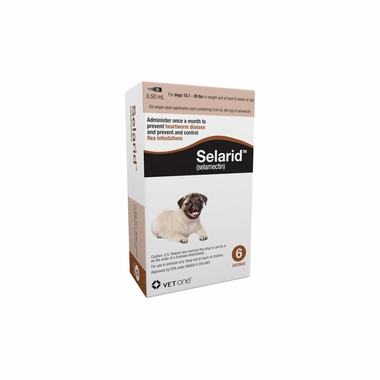 Selarid (selamectin) for Small Dogs - 6 Doses (10.1-20 lbs) | On Sale ...