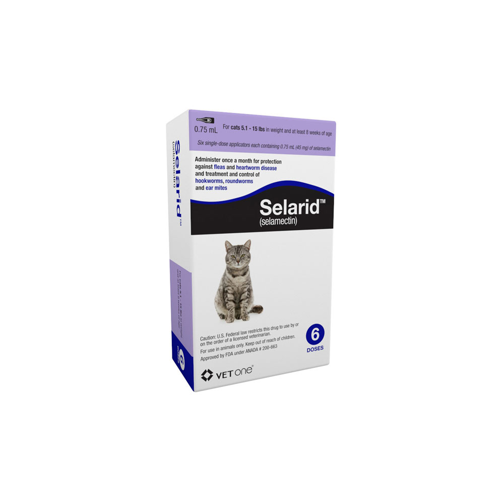 Selarid (selamectin) for Small & Medium Cats - 1 Dose (5.1-15 lbs ...