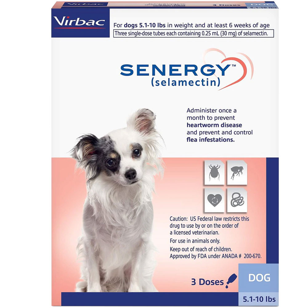 Senergy (selamectin) Topical Parasiticide for Dogs 5 to 10 lbs Toy (1 ...