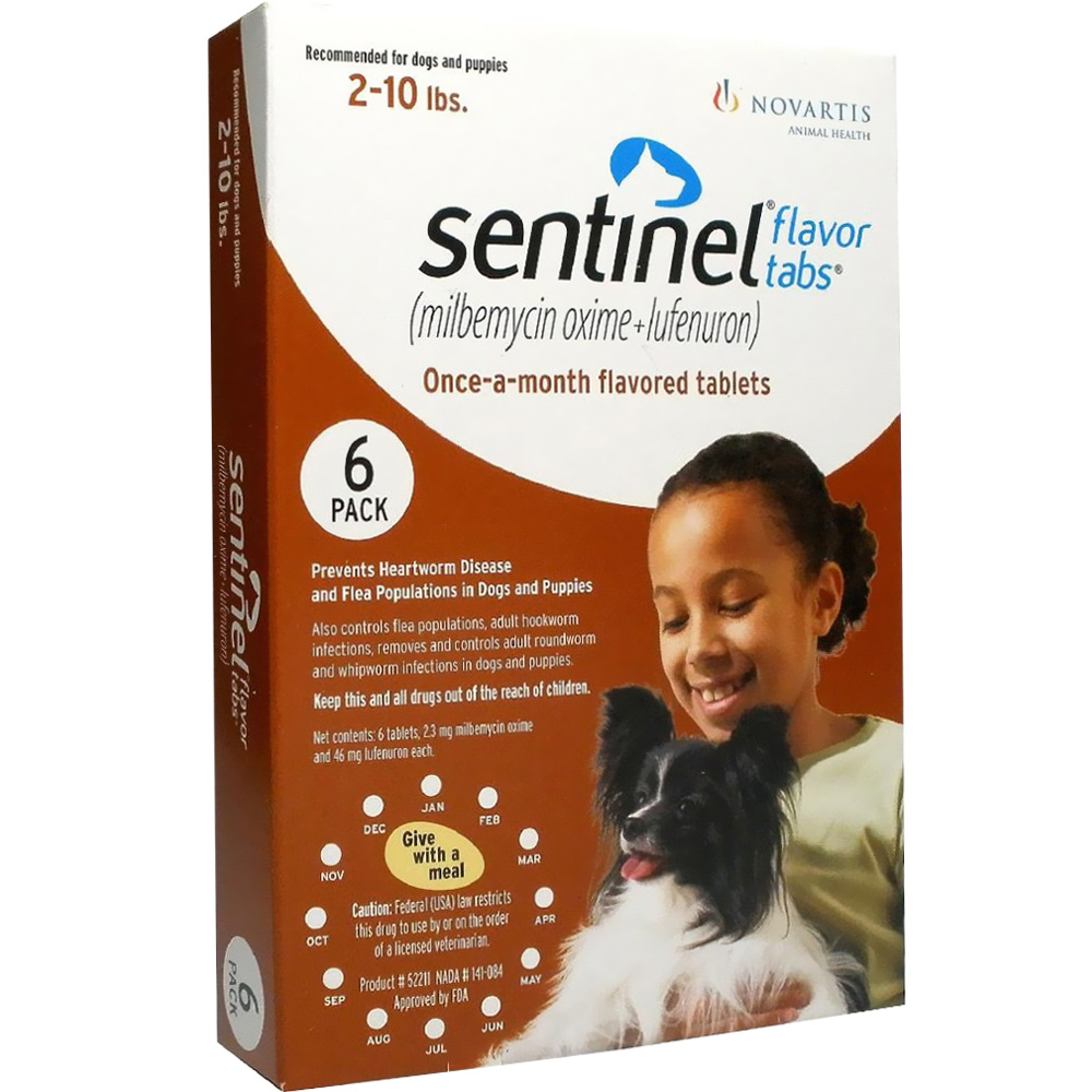 Save On Sentinel Flavor Tabs for Dogs 2-10 lbs Brown (6 Tabs) | EP Rx
