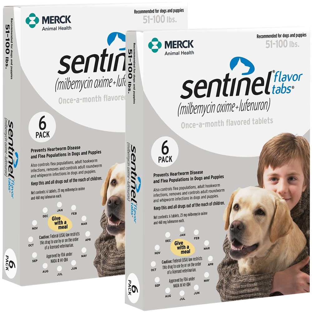 Sentinel Flavor Tabs for Dogs 51-100 lbs White (12 Tabs) | EP Rx