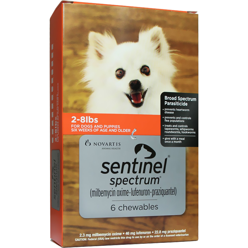 Sentinel Spectrum for Dogs 2-8 lbs (1 Chews) | On Sale | EntirelyPets Rx