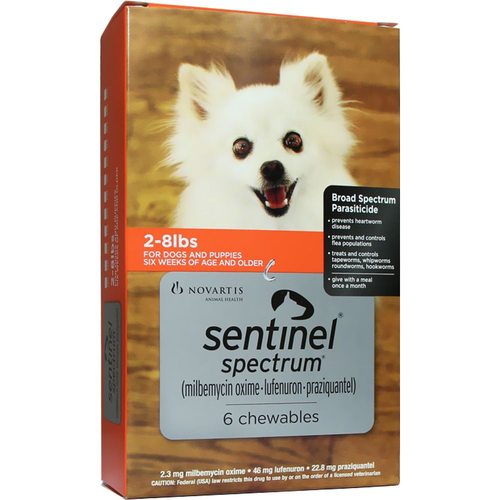 Sentinel Spectrum for Dogs 2-8 lbs (1 Chews) | On Sale | EntirelyPets Rx