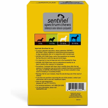 Sentinel Spectrum for Dogs - milbemycin oxime|lefenurin|praziquantel ...