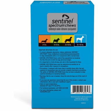 Sentinel Spectrum for Dogs - milbemycin oxime|lefenurin|praziquantel ...