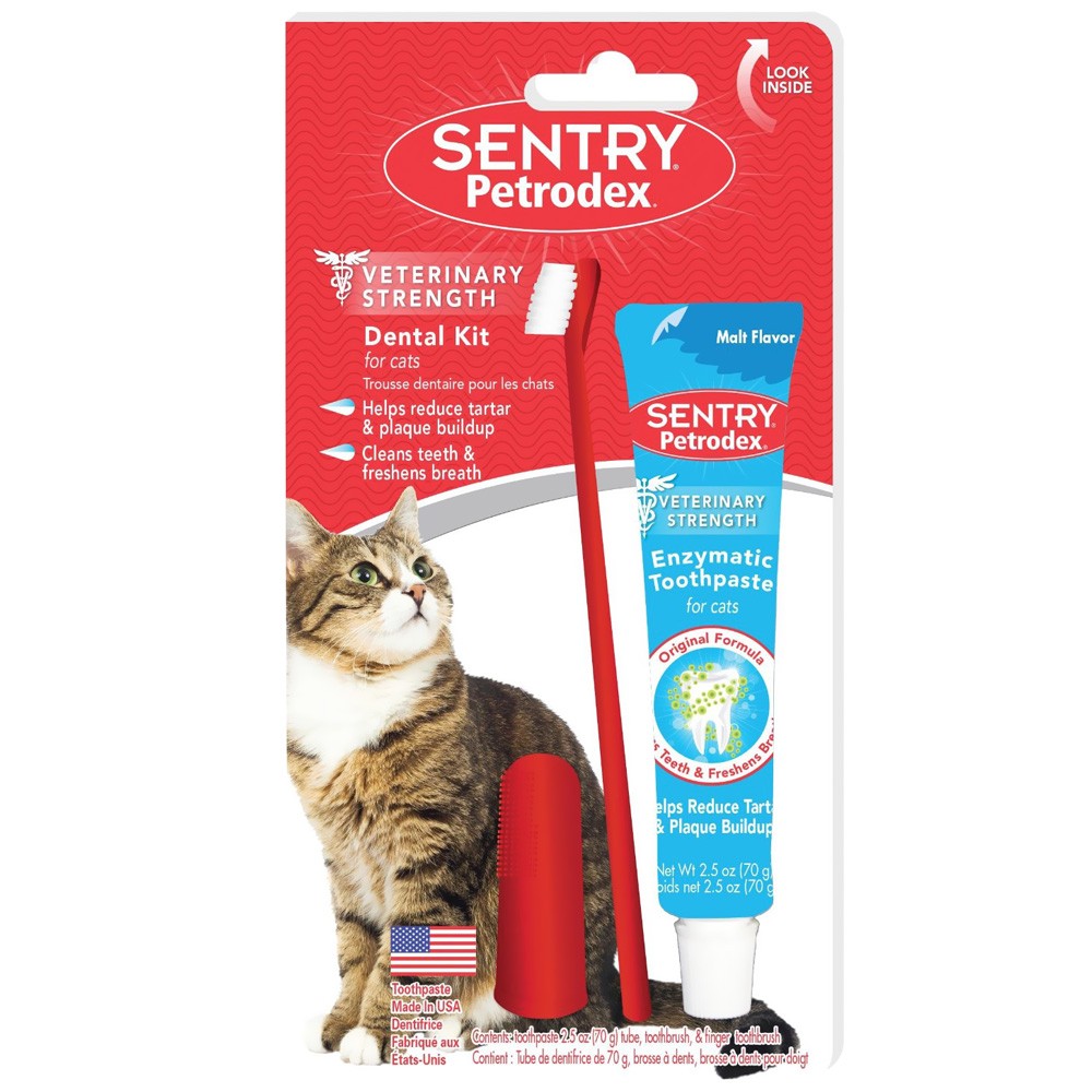 SENTRY Petrodex Dental Kit for Cats - Malt | On Sale | EntirelyPets Rx