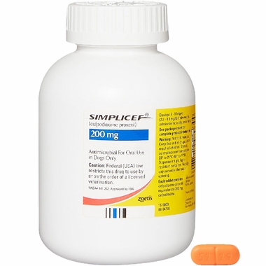 Simplicef 200mg (100 Tabs) | On Sale | EntirelyPets Rx