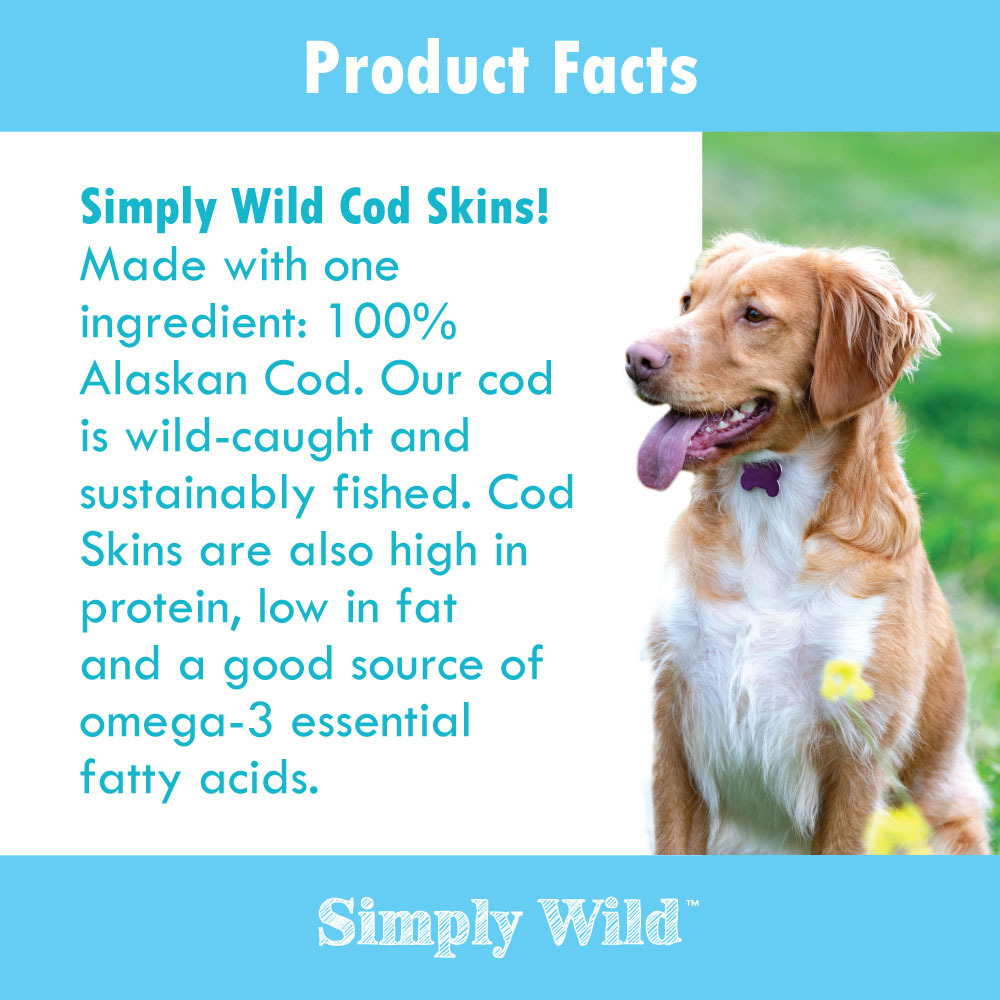 Simply Wild Cod Skins for Dogs (2.5 lb) 6-PACK | On Sale | EntirelyPets Rx