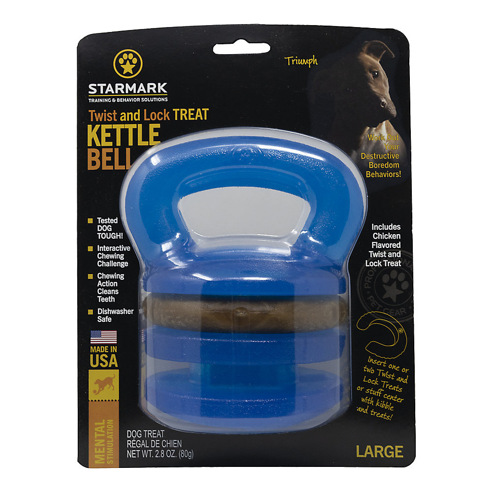 Starmark Twist & Lock Treat KettleBell Dog Toy, Large | On Sale ...