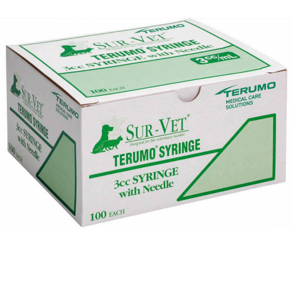 Sur-Vet for Pets - Luer Lock Tip 3cc Hypodermic Syringe with Needle ...