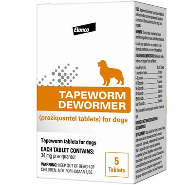 Tapeworm Dewormer for Dogs (5 Tablets) | On Sale | EntirelyPets Rx