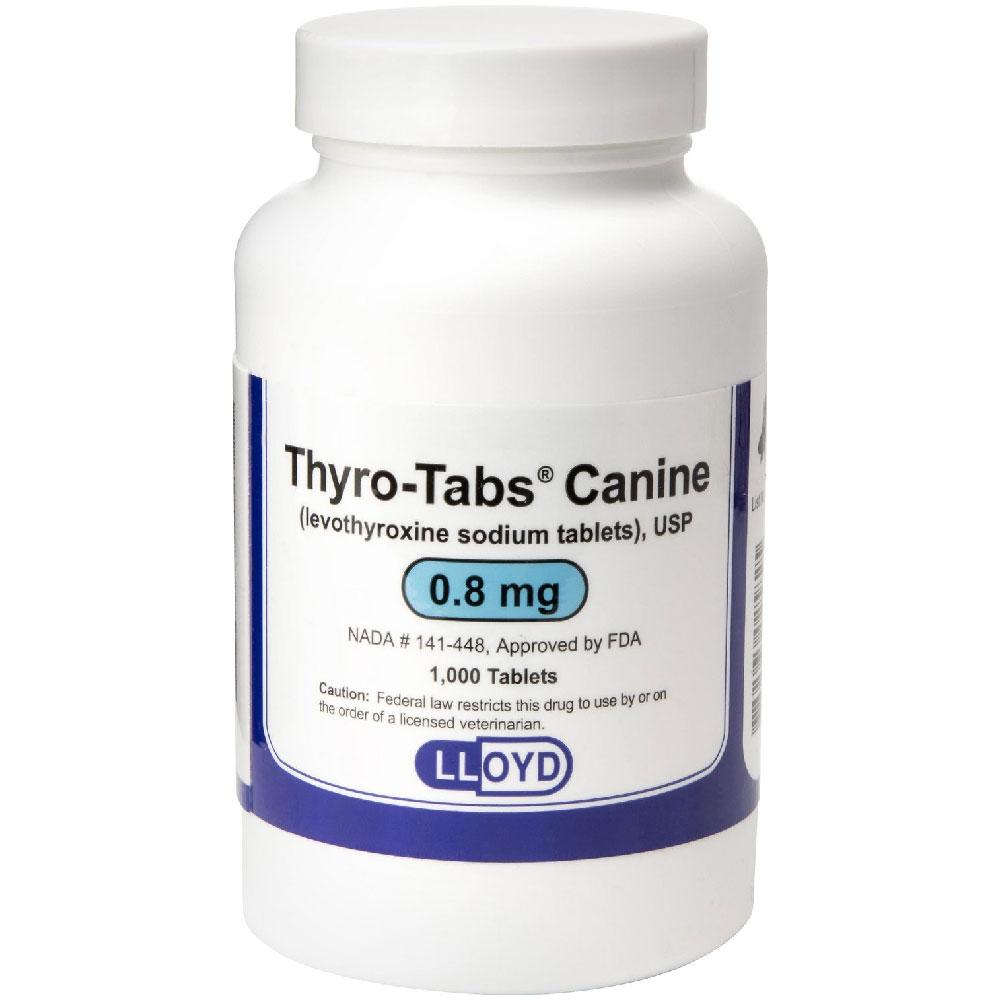 Thyro-Tabs for Dogs - 0.8mg (120 tabs) - [Thyroid Function Support ...
