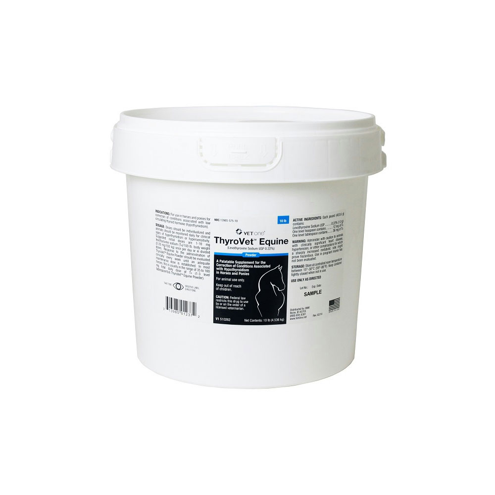 ThyroVet Equine (Levothyroxine Sodium 0.22%) Powder (10 lb) - [Thyroid ...
