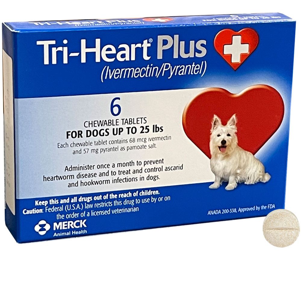 Tri-Heart Plus for Dogs Up to 25 lbs (1 Chew Tab) | On Sale ...