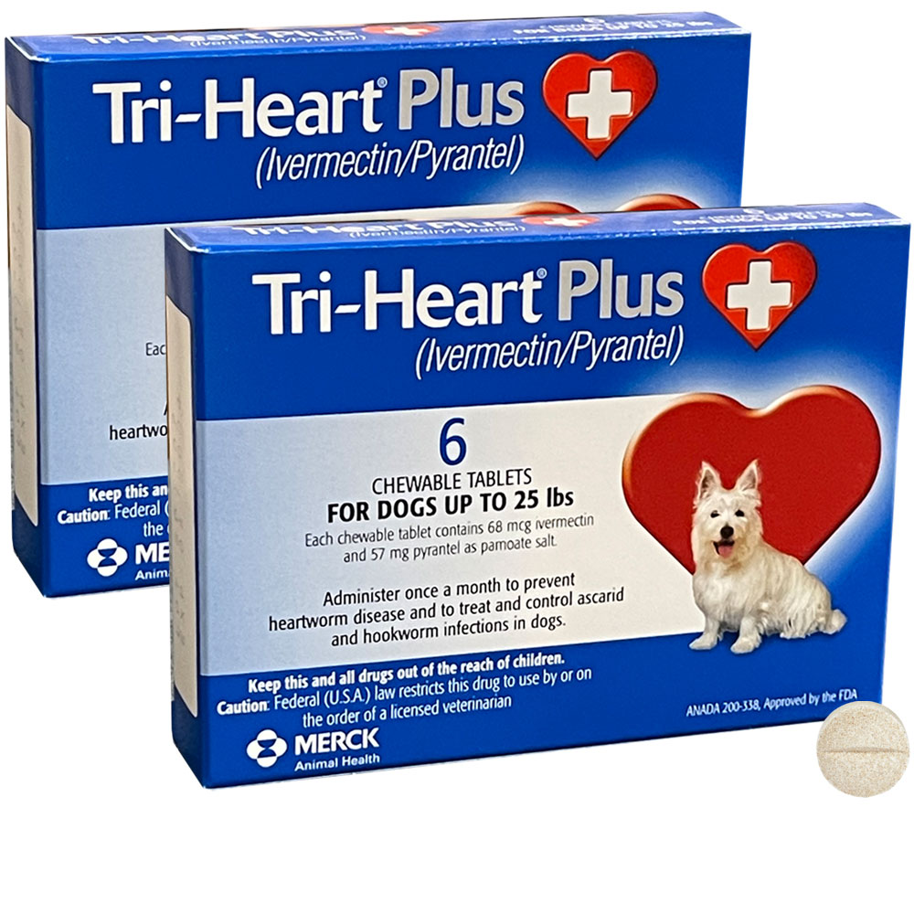 Tri-Heart Plus for Dogs Up to 25 lbs (12 Chew Tabs) | On Sale ...