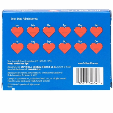 Tri-Heart Plus for Dogs - ivermectin|pyrantel - up to 25 lbs (6 ...