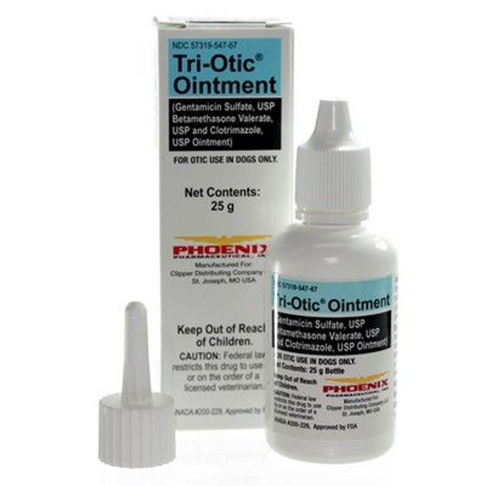 Tri-Otic Ointment Bottle 25gm | On Sale | EntirelyPets Rx