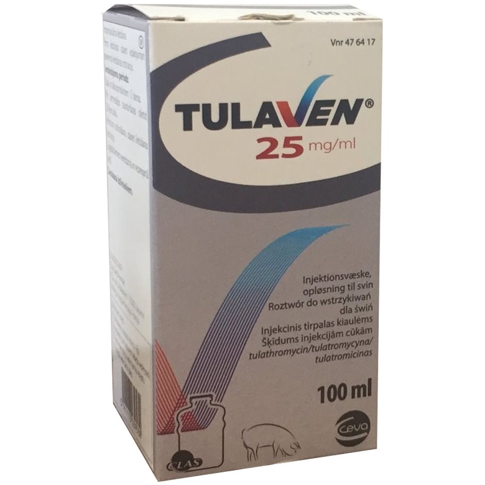 Tulaven 25mg/mL (Tulathromycin) Injectable Solution, Antibiotic, 100mL ...