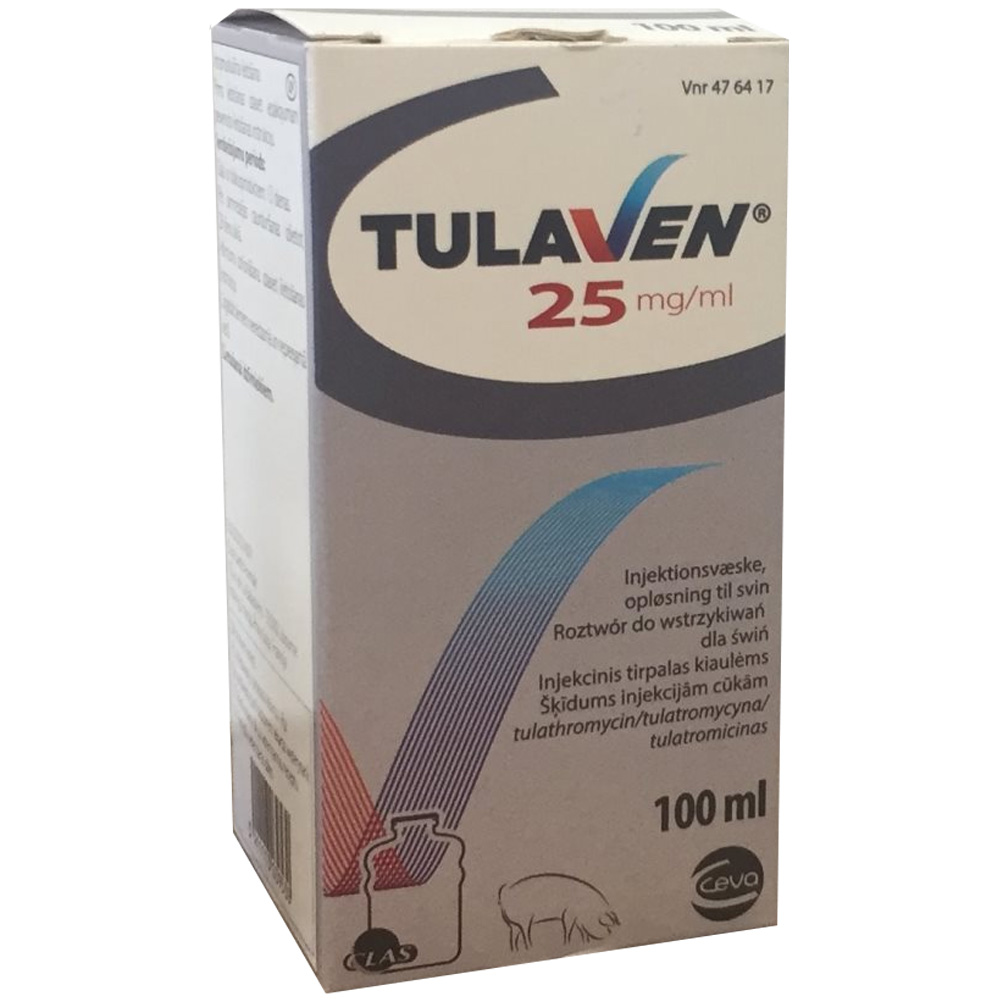 Tulaven 25mg/mL (Tulathromycin) Injectable Solution, Antibiotic, 100mL ...