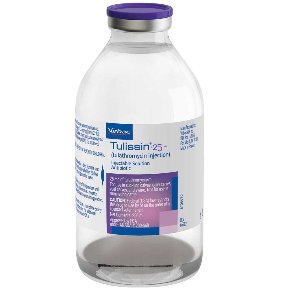 Tulissin 25 (Tulathromycin) Injectable Solution, 250mL | On Sale ...