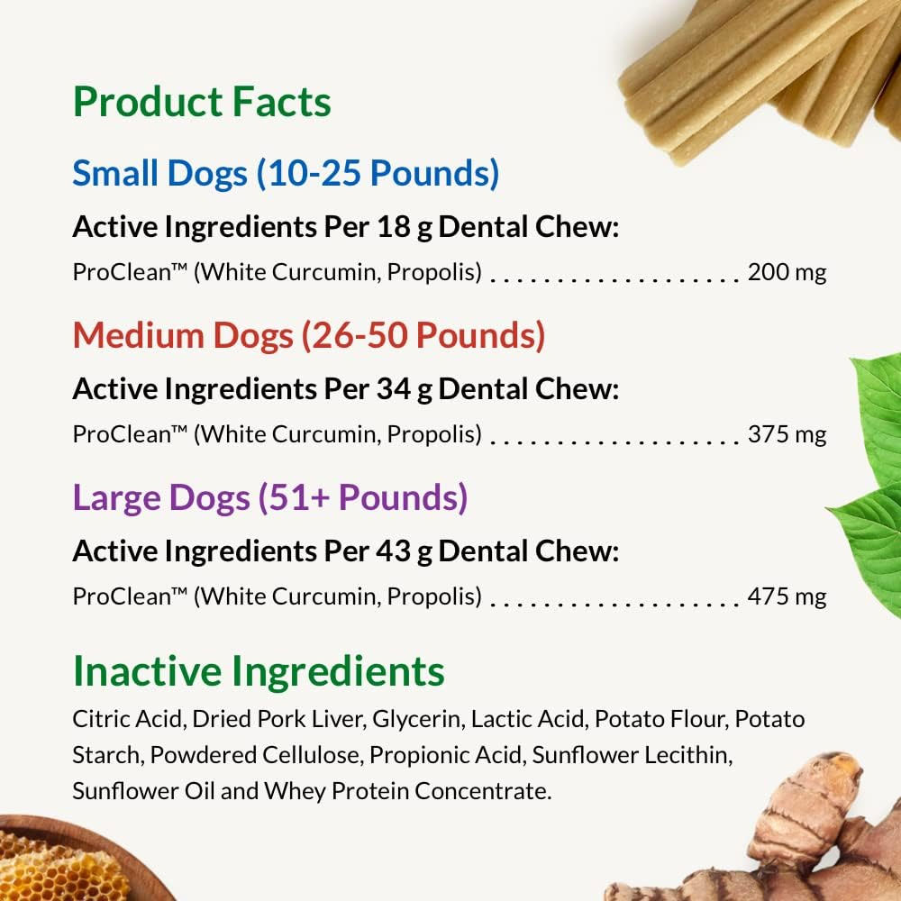 Ultimate Pet Nutrition All Natural Canine Fresh Dental Chew Sticks for ...