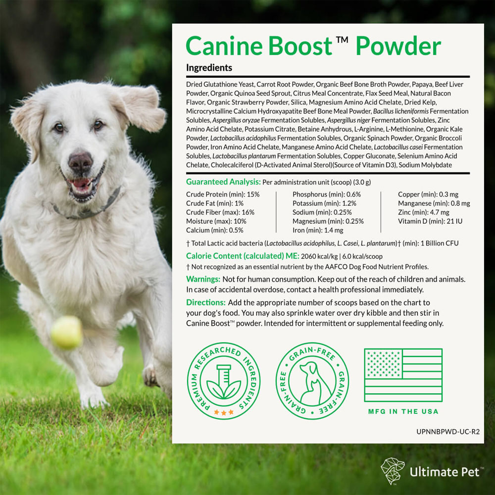 Ultimate Pet Nutrition Canine Boost Multivitamin Powder Supplement for ...