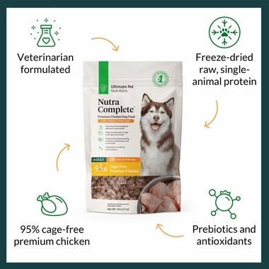 Ultimate Pet Nutrition Freeze Dried Raw Nutra Complete Chicken Dog Food ...