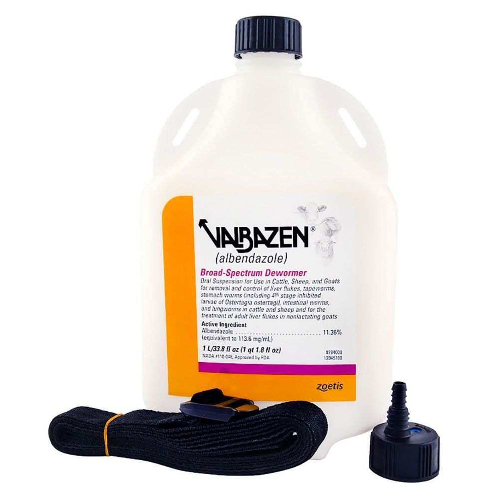 Valbazen (Albendazole) Broad-Spectrum Dewormer, 1 Liter | On Sale ...