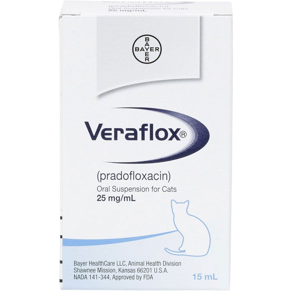 Veraflox Oral Suspension for Cats 2.5% 15ml | On Sale | EntirelyPets Rx